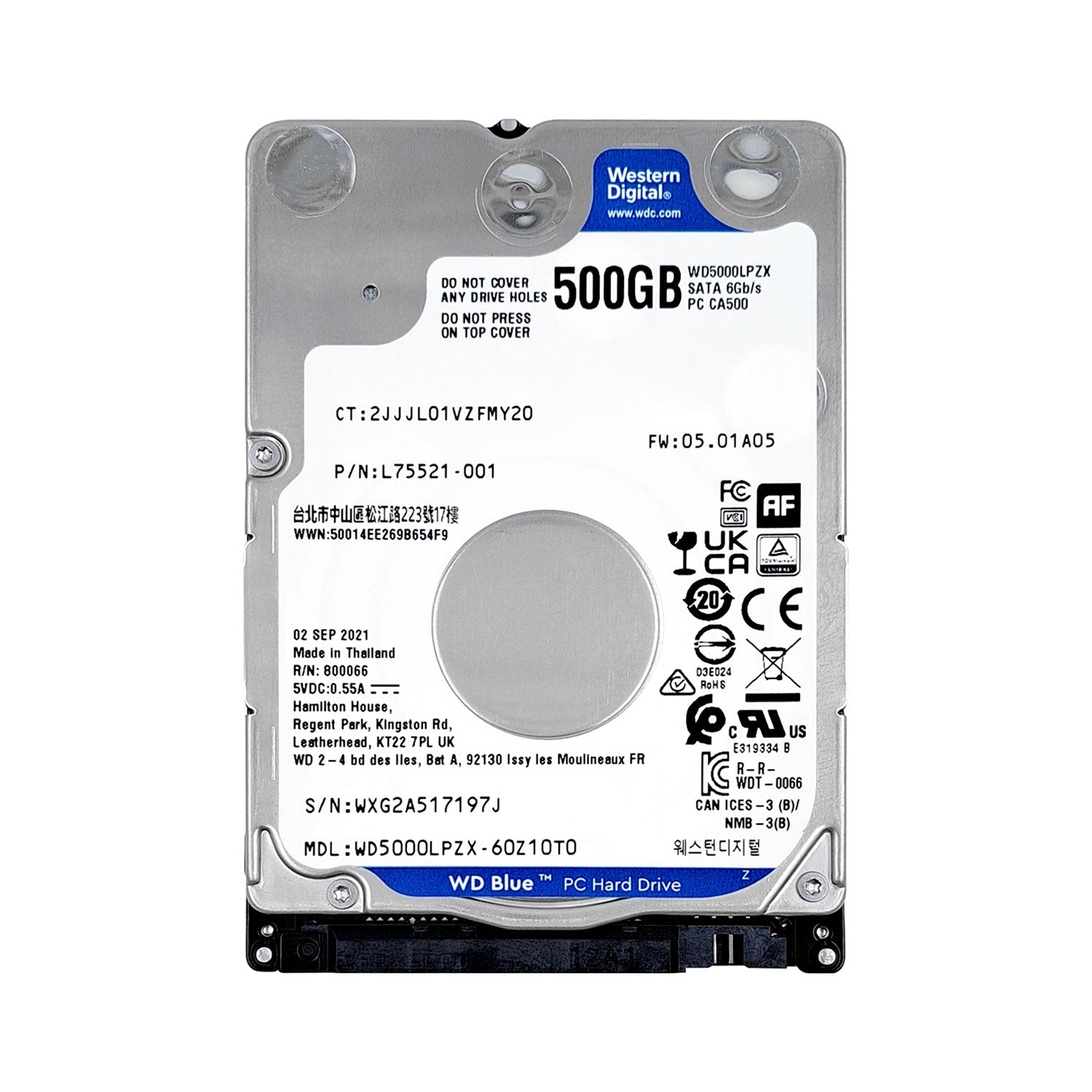Disco Duro Interno WD 2.5in 500GB HDD SATA 6Gb/s WD5000LPZX OPEN BOX ...